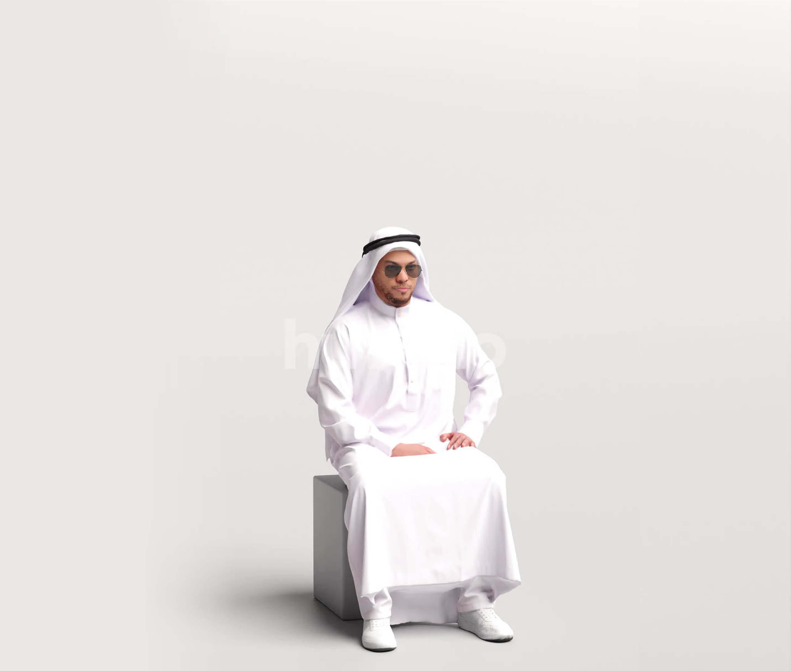 3d people Humano 2406 UAE Qatar - Sitting | Evermotion
